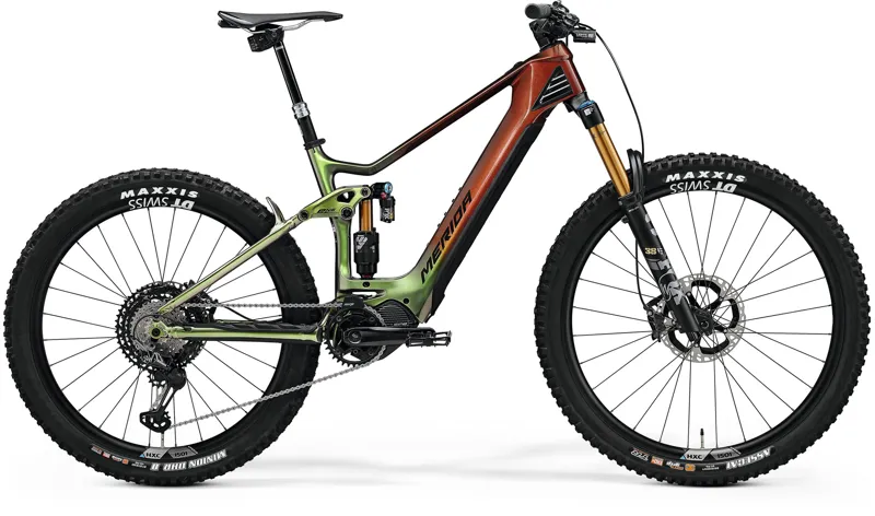 Merida eOne-Sixty 10K Carbon Full Suspension eMTB in Bronze Fade to Green