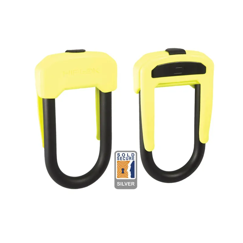 HipLok D Lock Hardened Steel 13mm x 14cm x 7cm Lime and Black